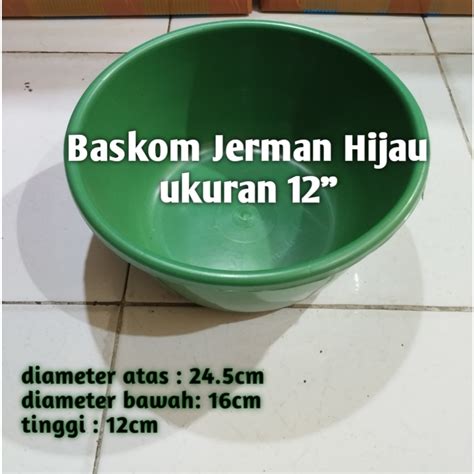 Jual Baskom Jerman Hijau Ukuran 12 Baskom 12inch Baskom Serbaguna Shopee Indonesia