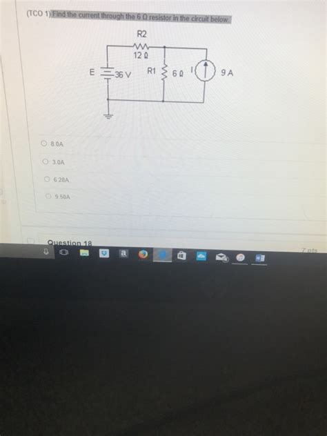 Solved Find The Current Through The 6 Ohm Resistor In The
