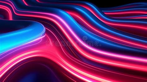 A Vibrant Abstract Background With Flowing Waves Of Colors Generative Ai Stock Illustration