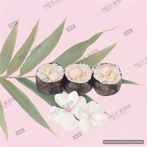 Ai创作图寿司美食插画 夏威夷寿司 紫菜包饭插画 樱花寿司 粉色寿司 樱花寿司组合 寿司插图 手绘寿司插图 樱花手握寿司 寿司海报 寿司广告 寿司vi 寿司促销 鲜花寿司 粉红寿司nipic