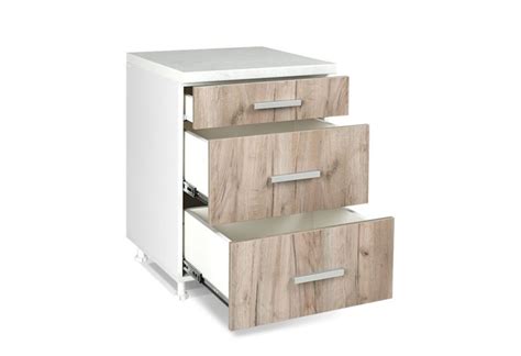 Кухненски шкаф долен с три чекмеджета In D60 F сив дъб • Модулна кухня In сив дъб • Мебели Монема