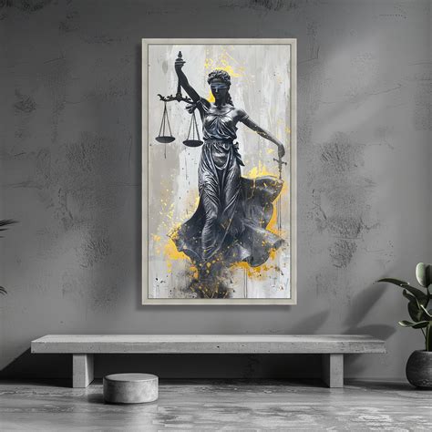 Justice Lady Canvas Wall Art Modern Lady Justice Canvas Legal Law