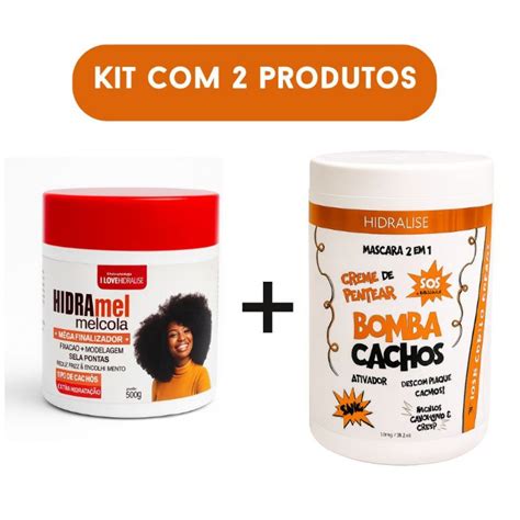 Kit Hidramel 500g Bomba Cachos 2 Em 1 1kg Hidralise Shopee Brasil