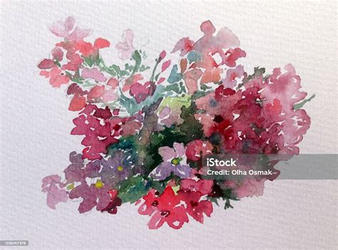 자연에서 수채화의 기술로 만든 여름 야생 꽃의 추상 밝은 색상 장식 백그룬 아름다운 부드러운 낭만적 인 꽃다발 0명에 대한 스톡 벡터 아트 및 기타 이미지 Istock