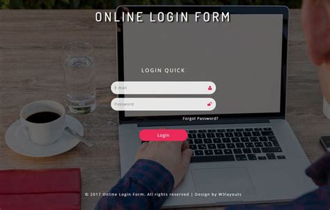 Flat Style Elegent Tab Forms Widget Template By W3layouts