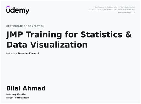 Happy To Announce That I Ve Just Completed The Jmp Training For Statistics And Data Visualization