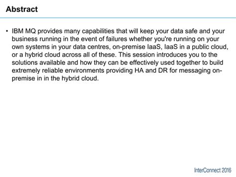 Ibm Mq High Availability And Disaster Recovery Pdf