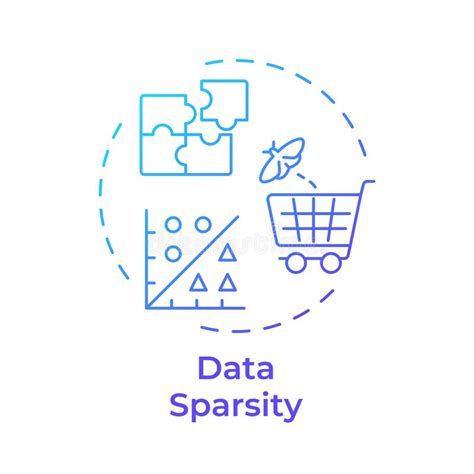 Data Sparsity Blue Gradient Concept Icon Stock Illustration Illustration Of Science Computing