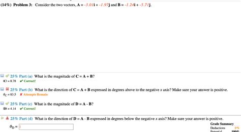 Solved Problem Consider The Two Vectors A Chegg