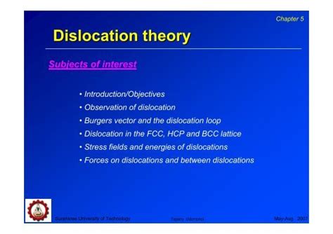 dislocation theory