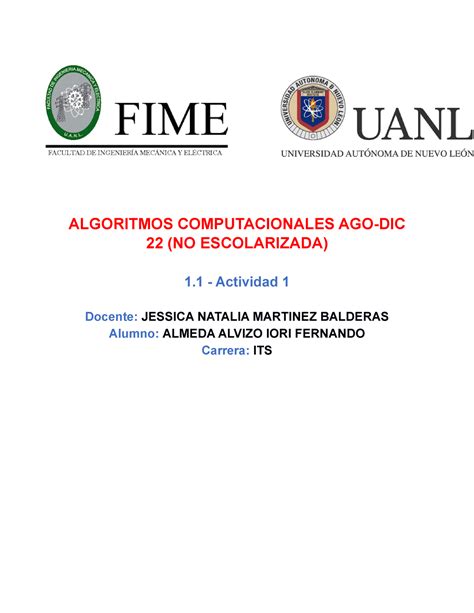 A1 Aaif 1918534 Actividad 1 Algoritmos Computacionales Algoritmos Computacionales Ago Dic 22