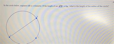 solved p in the circle below segment ab is a diameter if the length