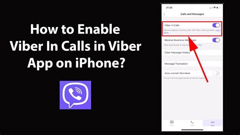 How To Enable Viber In Calls In Viber App On Iphone Youtube