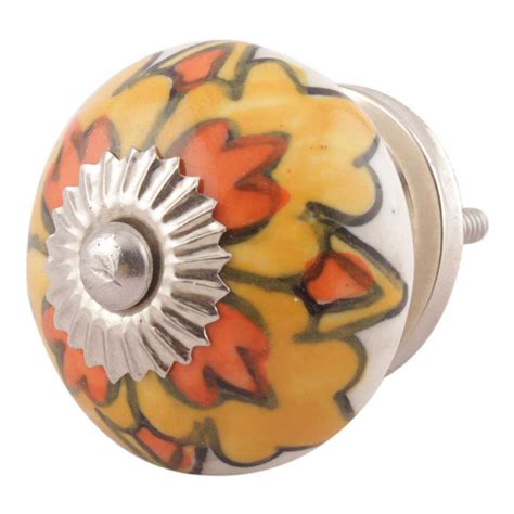 Ceramic Flower Drawer Knobs At Pedro Guevara Blog
