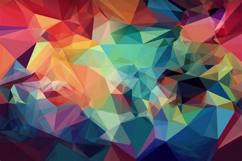 Premium Ai Image A Colorful Abstract Background With Triangles Generative Ai
