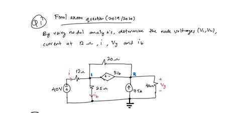 Solved Questionby Using Nodal Analysis Determine The Node