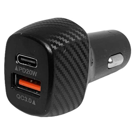 Incarcator Priza Auto V USB Type C V A Negru WGS P