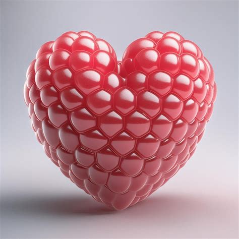 Heart Raspberry Premium Ai Generated Image