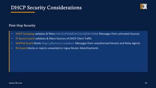 DHCP Security Consideration PDF Computer Networking Computing