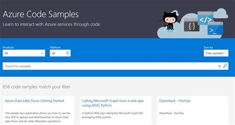 learn to interact with azure services through code azure code samples