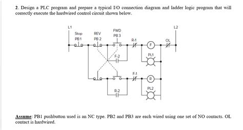 solved 2 design a plc program and prepare a typical i o