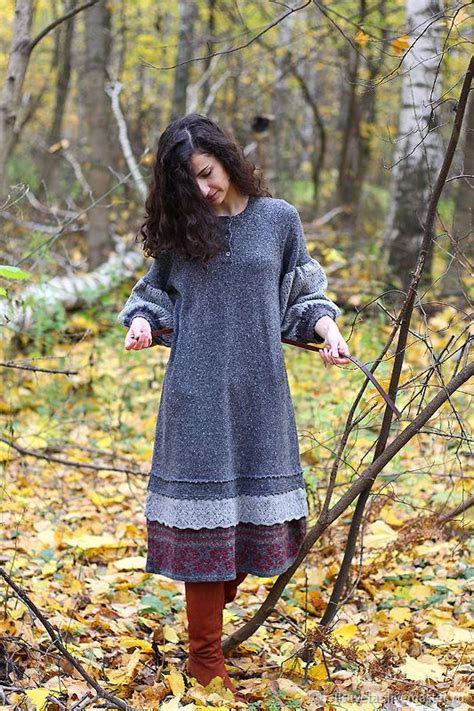 Купить Длинное серое платье - платье, серый, теплое платье, зимнее ...