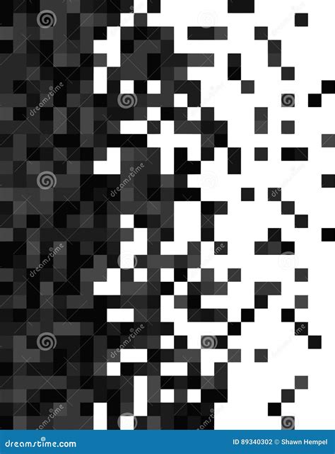 Monochrome Grayscale Abstract Pixelated Gradient Stock Illustration Illustration Of Design