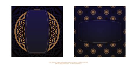 고급 패턴과 파란색디자인 엽서를 위한 고급스러운 템플릿 텍스트와 빈티지 장식품을 위한 장소로 초대준비 0명에 대한 스톡 벡터 아트 및 기타 이미지 Istock