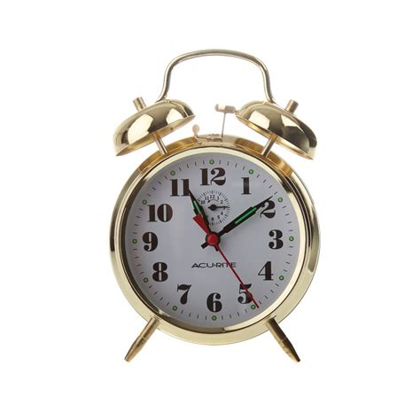 Vintage Metal Twin Bell Alarm Clock Clocks Acurite Weather