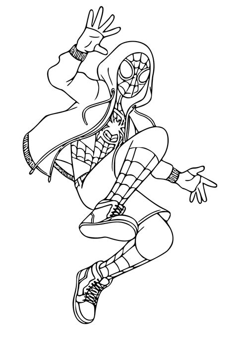 Dibujo E Imagen Spiderman Millas Morales Para Colorear Y Imprimir
