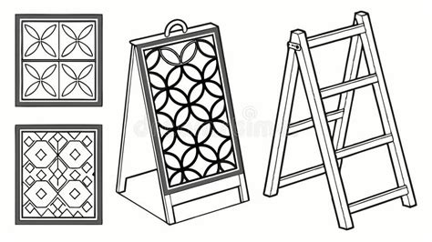 Window Frame Pattern Architectural Detail And Design Element Vector