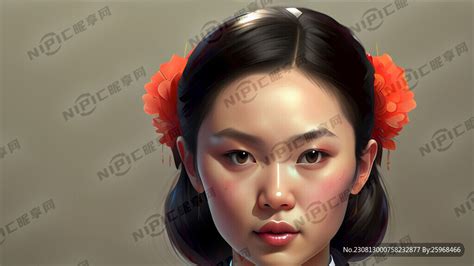 Ai创作图一个女孩 昵图网