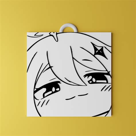 Stl File Genshin Impact Paimon Keychain 🗝️・3d Printable Design To