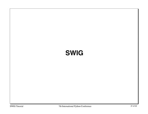 Interfacing Cc And Python With Swig Pdf