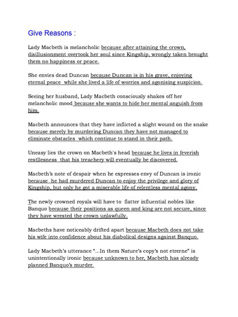 Act 3 Scene 2 Pdf Macbeth Shakespearean Tragedies