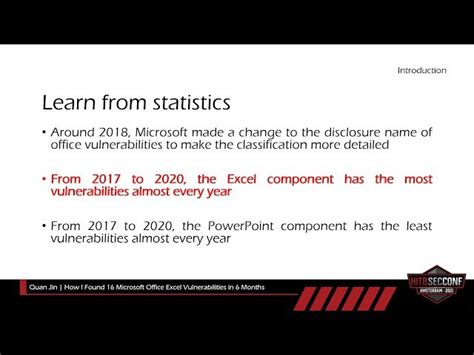 Hack In The Box Security Conference Talk How I Found Microsoft Office Excel Vulnerabilities