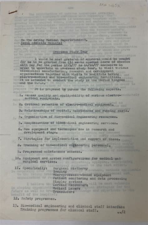 Document Overseas Study Tour Correspondence Ca 1976 Ar14652 Ehive