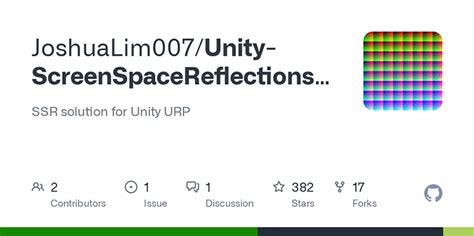 Screen Space Reflections In URP Unity Engine Unity Discussions