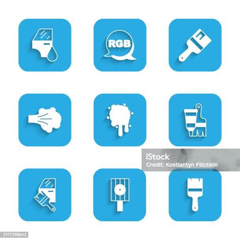 페인트 스프레이 세트 스프레이 노즐 캡 브러시 페인트 튜브 및 자동차 페인팅 및 아이콘 벡터 개념에 대한 스톡 벡터 아트 및 기타 이미지 Istock