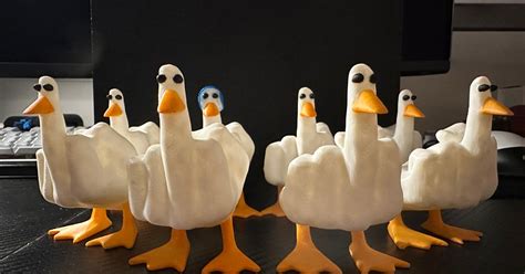Middle Finger Duck V4 By Jeffrey Watts Download Free Stl Model