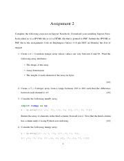 Exploring NumPy Arrays: Exercises and Solutions | Course Hero