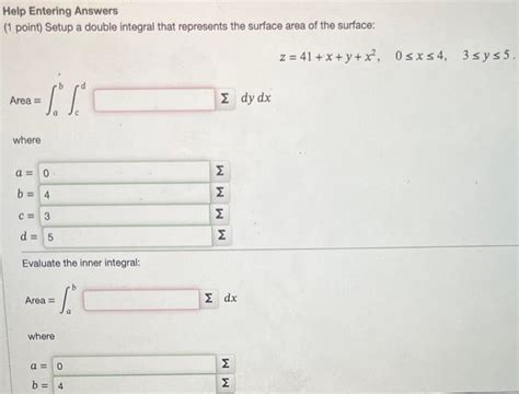 solved help entering answers 1 point setup a double