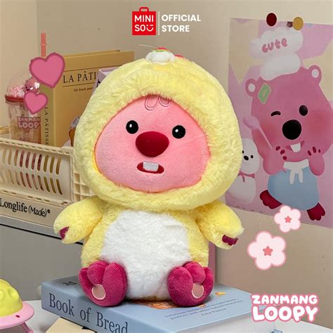 Miniso X Zanmang Loopy Collection Plush Toy 10in Plush Toy Cute And