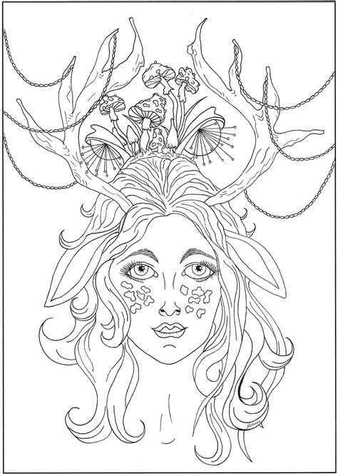 Naked Woman Coloring Page Etsy The Best Porn Website