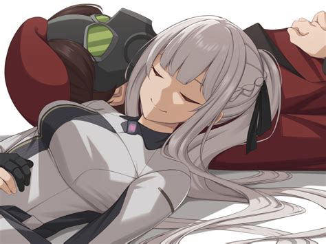 Safebooru 1girl 1other Act Xadachit Ak 12 Girls Frontline Beret