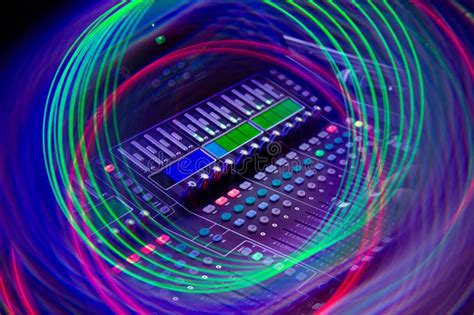 Closeup Of Sound Control Panel Stock Image Image Of Concert Musician