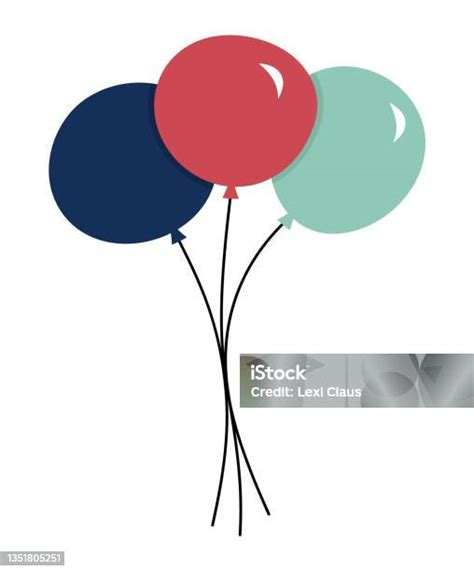 풍선의 벡터 귀여운 무리 카드 포스터 인쇄 디자인에 대한 재미있는 생일 선물 이나 서커스 요소 아이들을위한 밝은 휴일 그림 흰색 배경에 고립 된 쾌활한 축하 아이콘 0명에