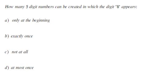 solved how many 5 digit numbers can be created in which the