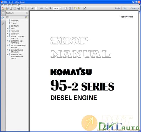 komatsu engines service and repair workshop manuals automotive software