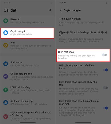 Cách Tắt Hiển Thị Mật Khẩu Khi Nhập Trên Vivo Y28 Bảo Mật Thông Tin